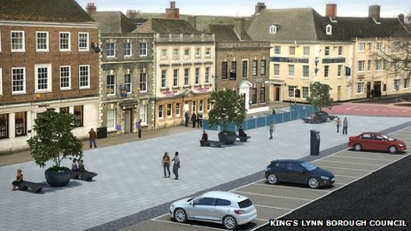 King's Lynn Tuesday Market Place revamp unveiled - BBC News