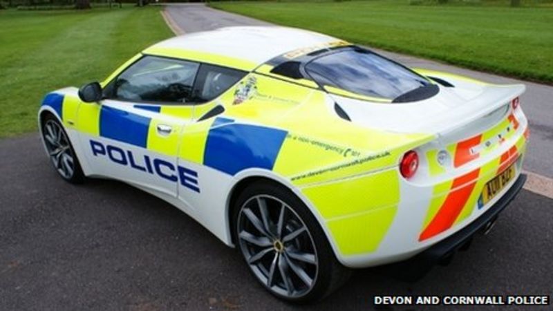 Police Lotus helps Devon and Cornwall road safety work - BBC News