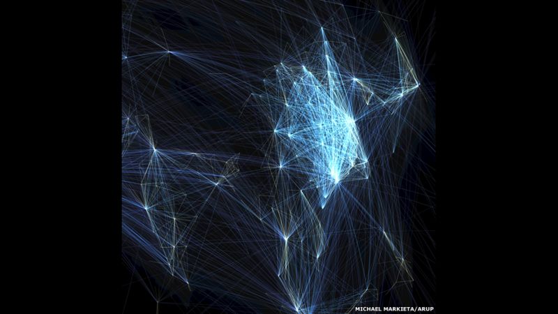 In pictures: Global flight paths - BBC News
