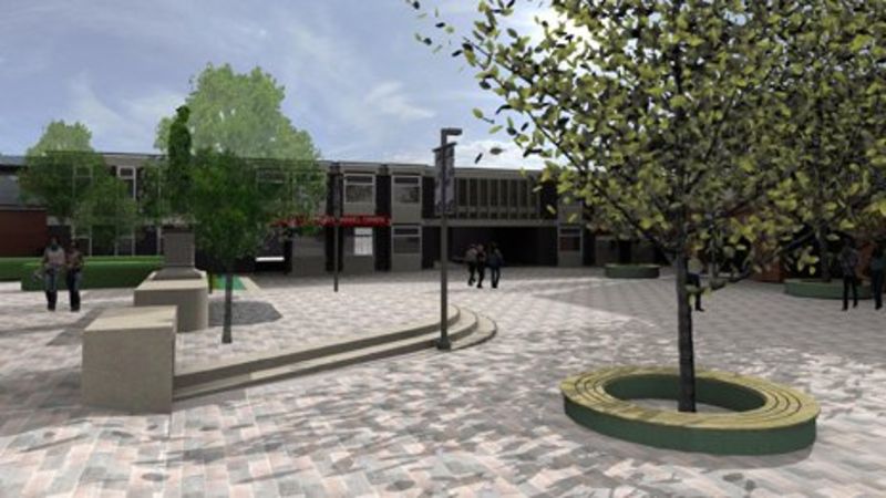 Mold: New Daniel Owen Square design to be unveiled - BBC News