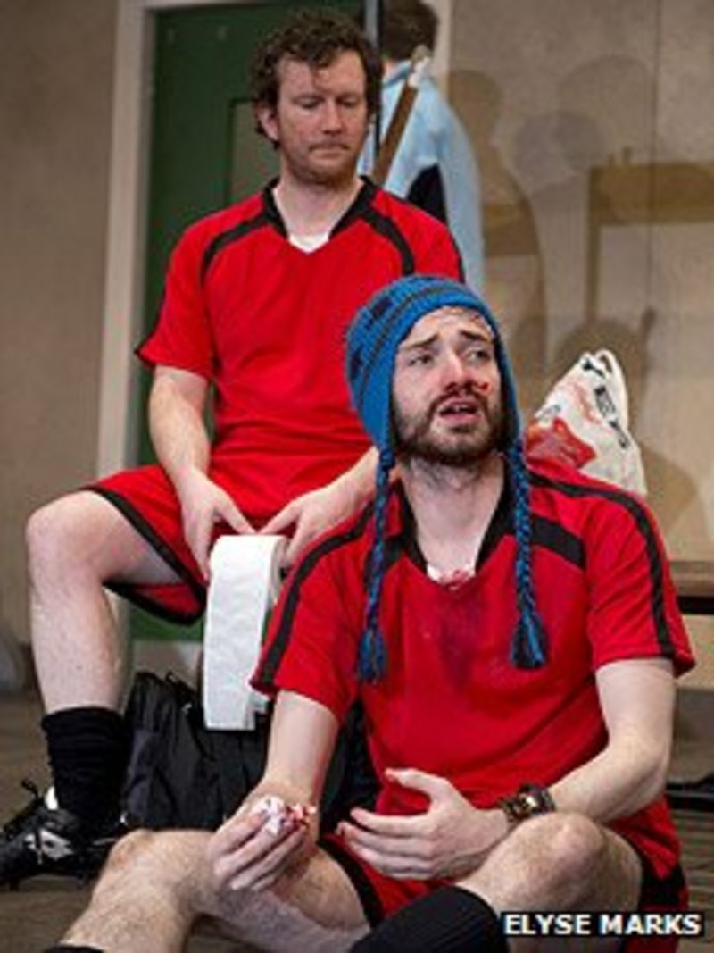 Playwright Tom Wells on Jumpers For Goalposts - BBC News