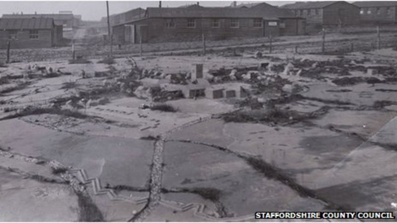 Brocton's lost Army 'tribute' excavated after a century - BBC News
