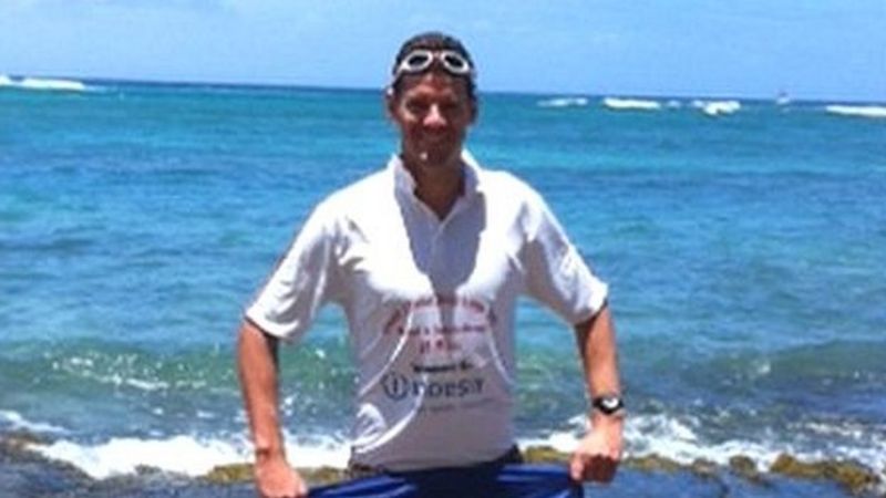 Open-ocean swimmer Adam Walker: 'Hardest swim of my life' - BBC News