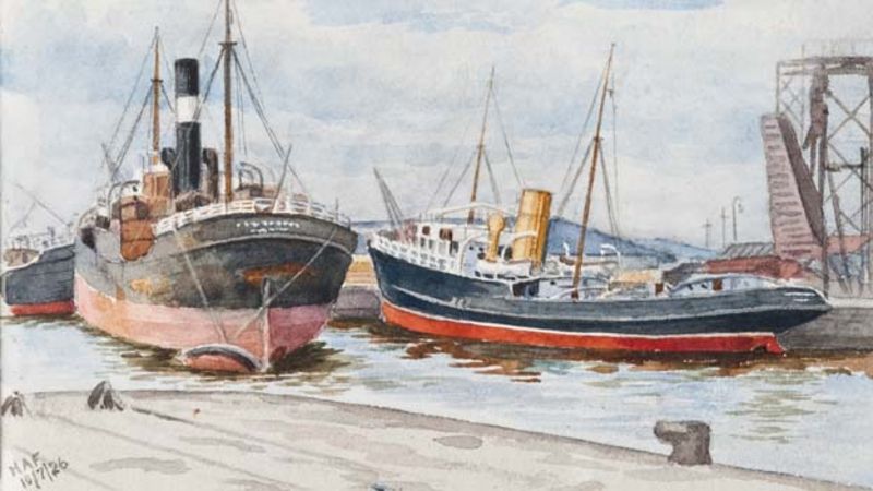 Ship drawings from Port of Leith go on display at Trinity House - BBC News
