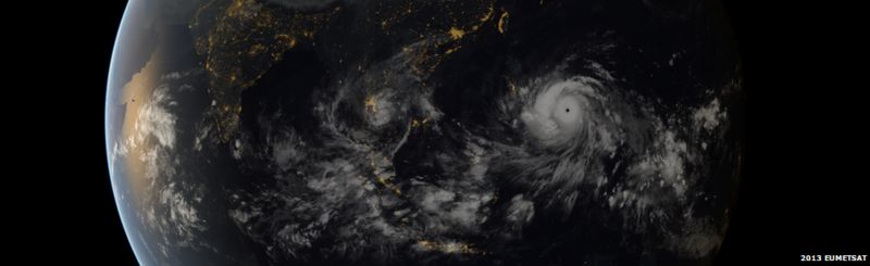 Super Typhoon Haiyan: Satellite images - BBC News