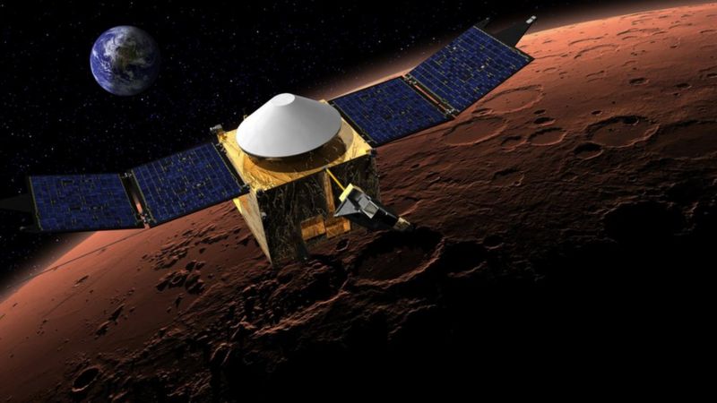 Mars Maven mission arrives in orbit - BBC News