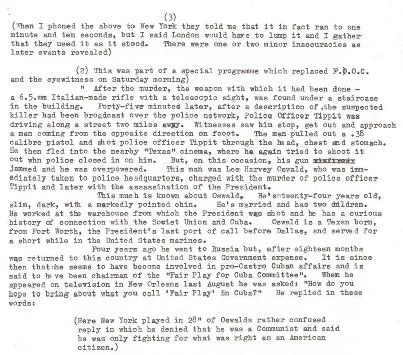 Reporting JFK's assassination: A BBC correspondent's notes - BBC News