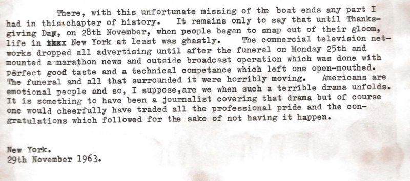 Reporting JFK's assassination: A BBC correspondent's notes - BBC News