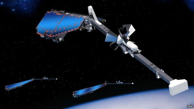 Esa's satellite Swarm launch to map Earth's magnetism - BBC News
