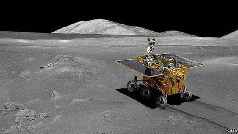 China's Jade Rabbit rover rolls on to Moon's surface - BBC News