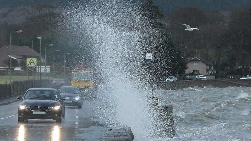 In pictures... New year storms batter Northern Ireland's coast - BBC News