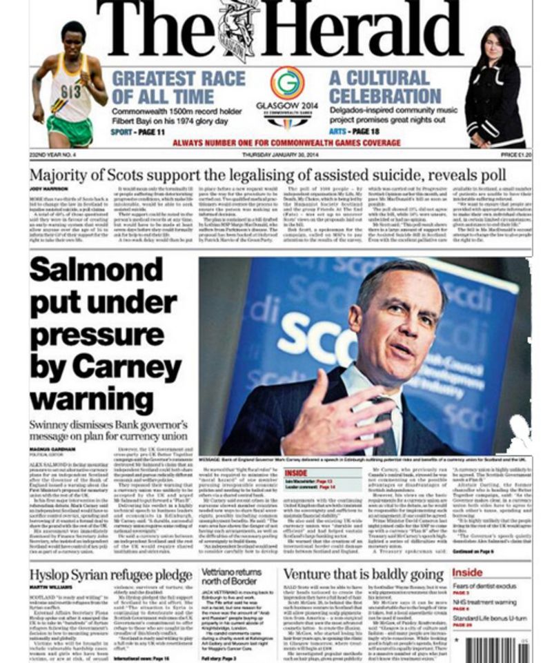 The front pages of Scotland's newspapers - BBC News