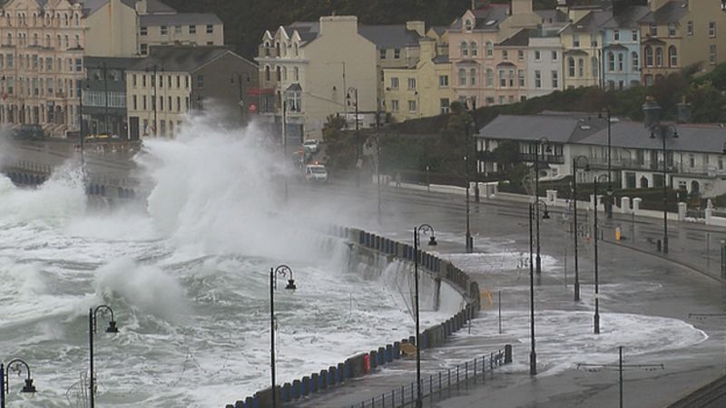 Clean-up begins after latest Isle of Man storm surge - BBC News