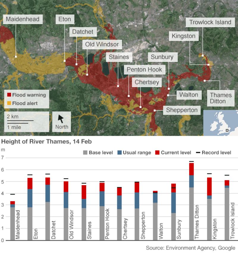 UK storms: Mapping the floods - BBC News