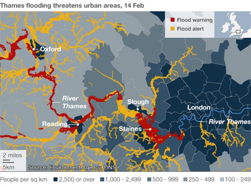 UK storms: Mapping the floods - BBC News
