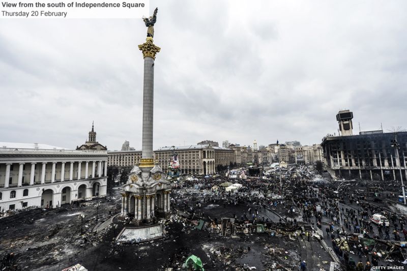 Big picture: Close-up of Kiev's Independence Square - BBC News