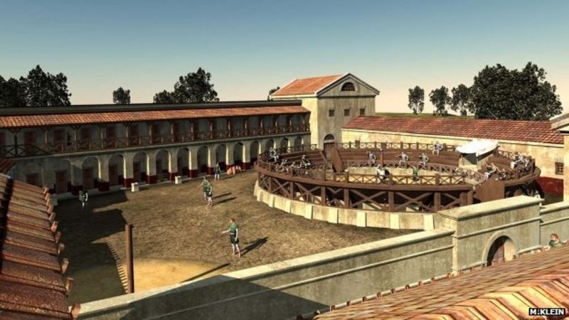 Roman 'gladiator school' recreated virtually - BBC News