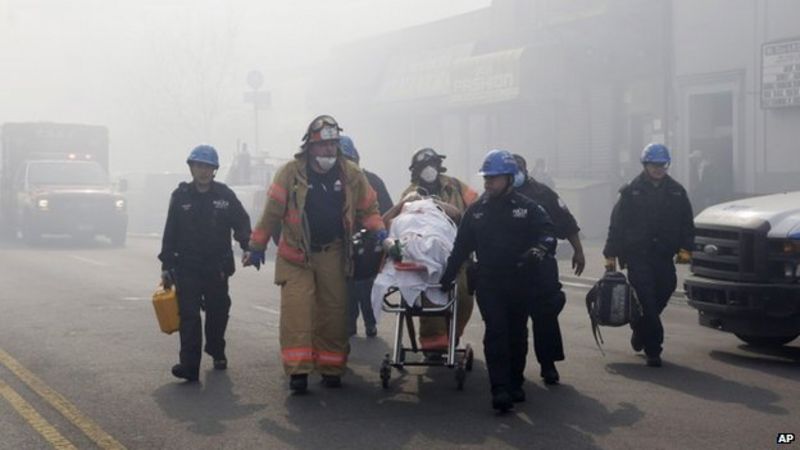 Six dead in New York City buildings collapse - BBC News