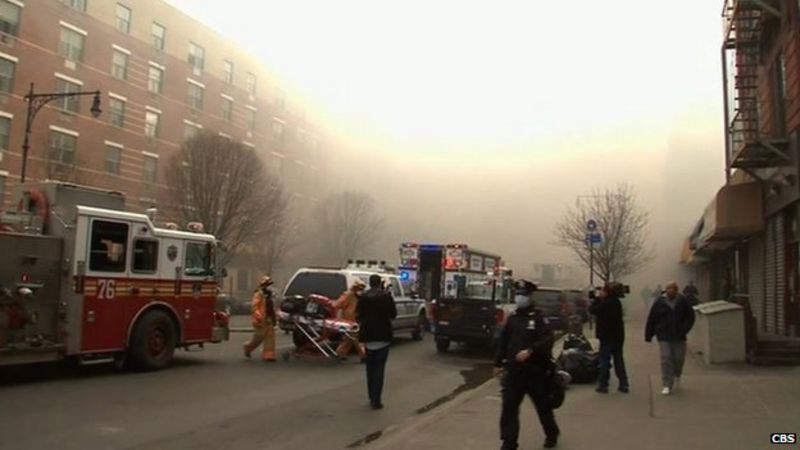 Six dead in New York City buildings collapse - BBC News