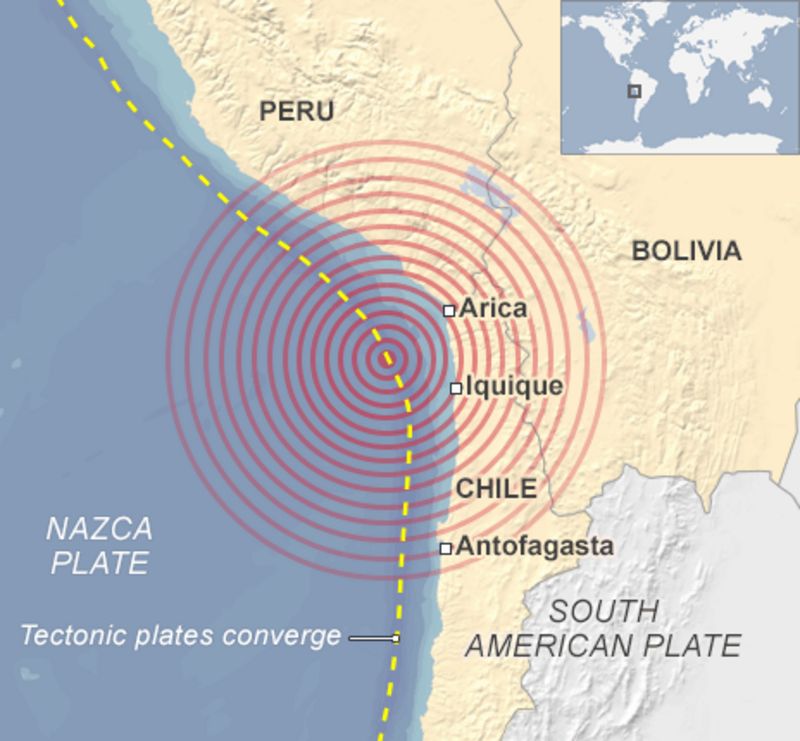 Chile leader evacuates as second big quake strikes - BBC News