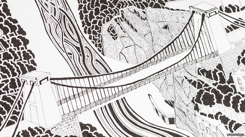 Bristol artist creates hand-drawn maps of the city - BBC News