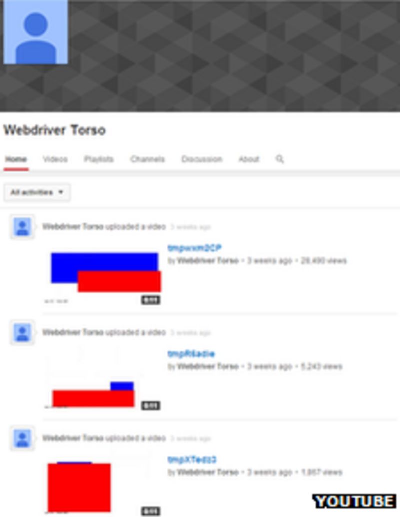 Webdriver Torso YouTube mystery clips' French connection - BBC News