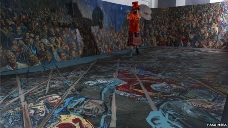 Volunteers wanted for army in Bannockburn battle mural - BBC News