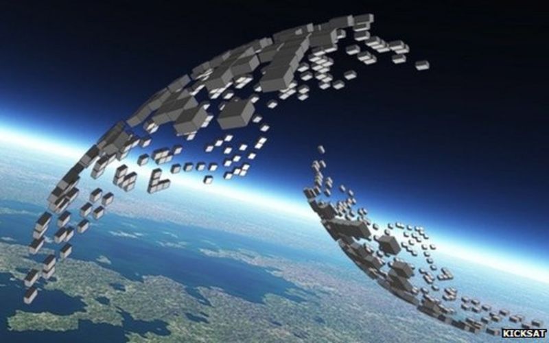 Tiny KickSat Sprite satellites hitch ride into orbit - BBC News