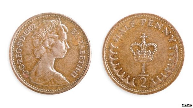Halfpenny: The story of how a tiny, 'annoying' coin was abolished - BBC ...