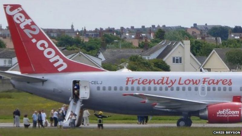Plane at Blackpool Airport evacuated after smoke spotted - BBC News