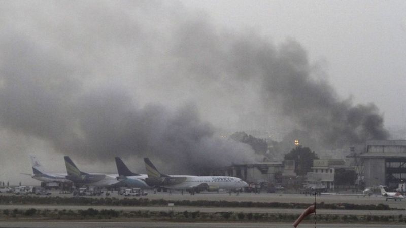 Gunmen kill 13 at Karachi's Jinnah International Airport - BBC News