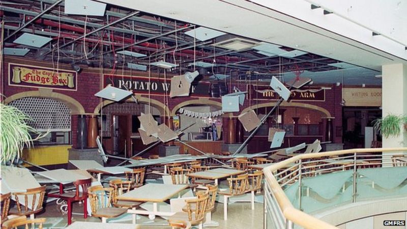 Manchester IRA bomb: Unseen images of blast aftermath - BBC News