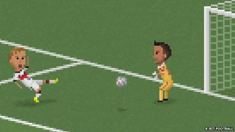 World Cup moments re-created in 8-bit art - BBC News