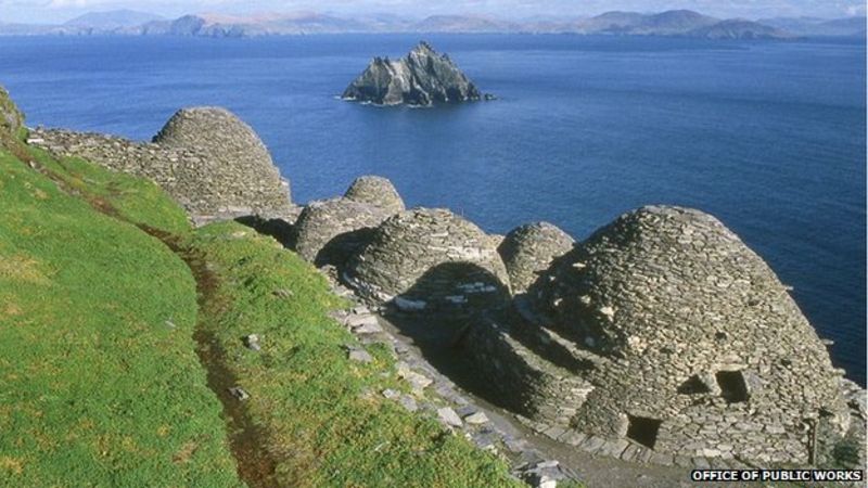 The island that links Irish monks and jedi knights - BBC News