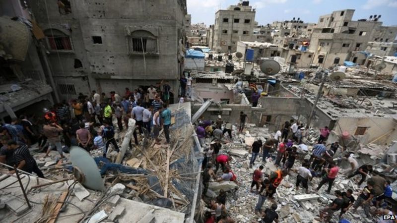 Gaza conflict: Israeli partial ceasefire slows violence - BBC News