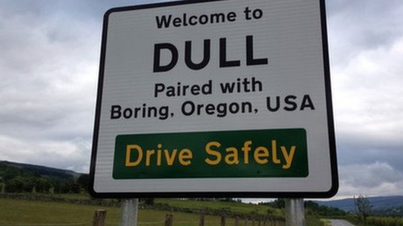 Dull, Scotland, makes Boring, Oregon, more interesting - BBC News