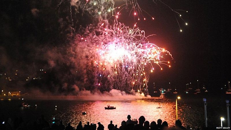 British Firework Championships held in Plymouth - BBC News