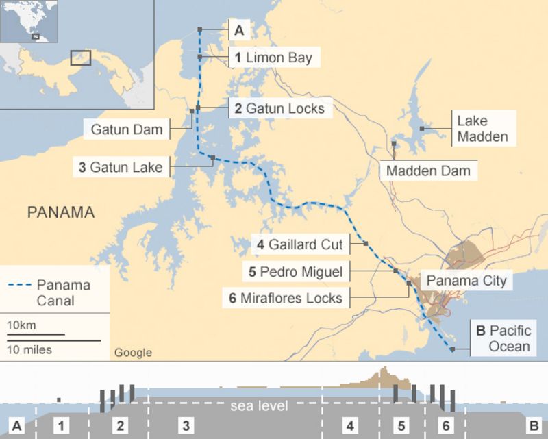 Panama Canal to limit ship draft due to drought - BBC News