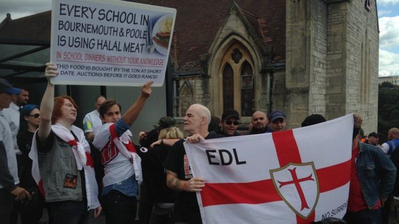 Bournemouth EDL march attracts counter protest - BBC News