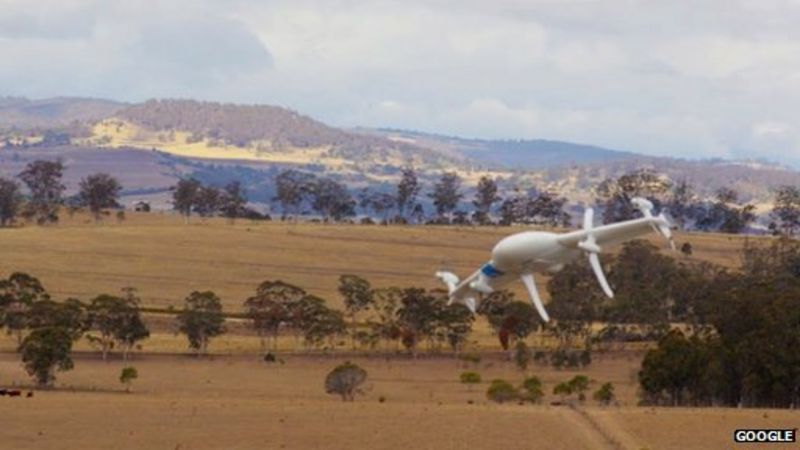 Google tests drone deliveries in Project Wing trials - BBC News
