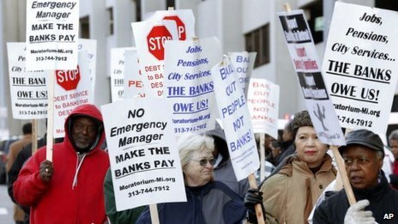 Detroit's bankruptcy battle begins - BBC News