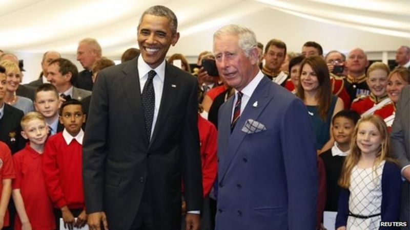 President Obama leaves Nato dinner at Cardiff Castle - BBC News