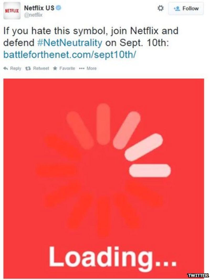 Twitter, Netflix and Reddit hold net neutrality protest - BBC News