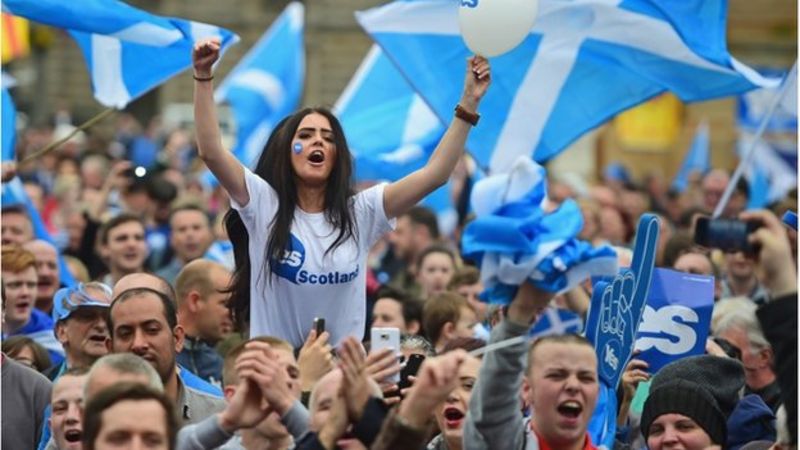 Scottish independence: Mass rallies mark referendum climax - BBC News