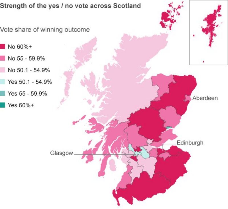 At-a-glance: Scottish referendum results - BBC News