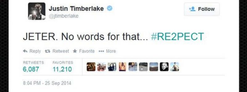 #BBCtrending: Jeter's closing-act hit explodes on Twitter - BBC News