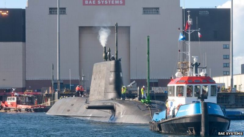 Third Astute submarine Artful makes maiden dive in Barrow - BBC News