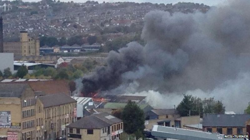 Fire At Bradford Industrial Site Extinguished Bbc News