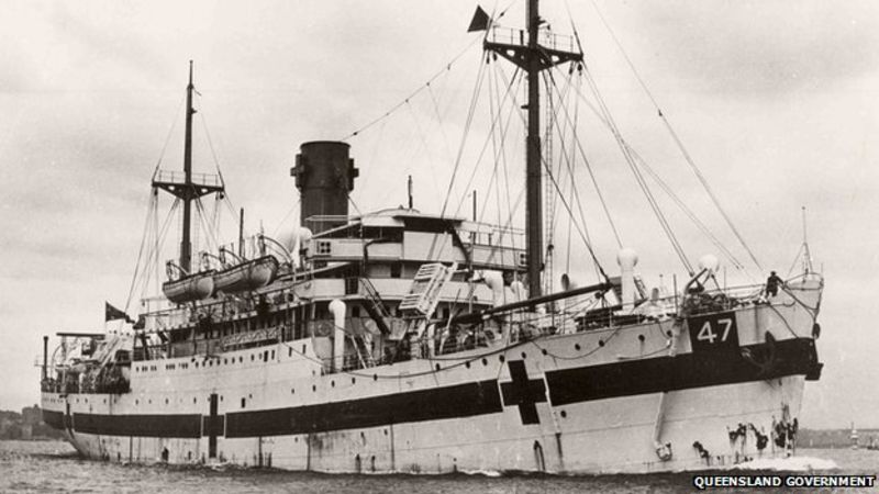 The search for Australia's lost hospital ship - BBC News