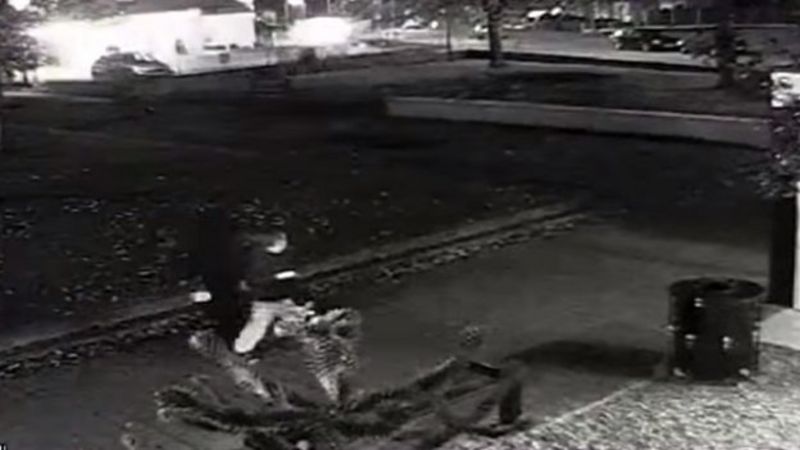 Halloween mask sex attack: CCTV of wanted men released - BBC News